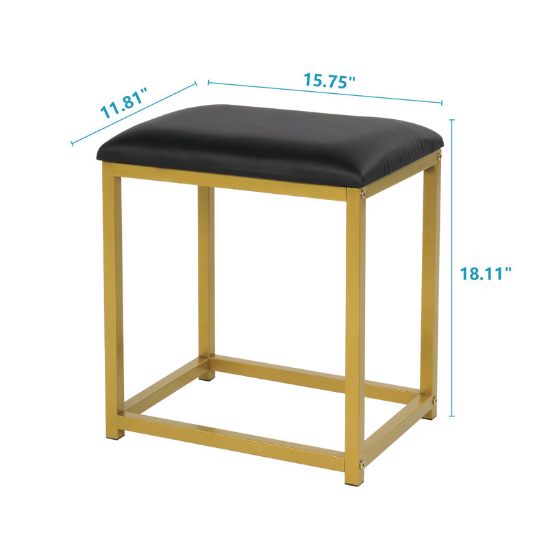 Willa Arlo™ Interiors Zeppelin Iron Vanity Stool & Reviews | Wayfair