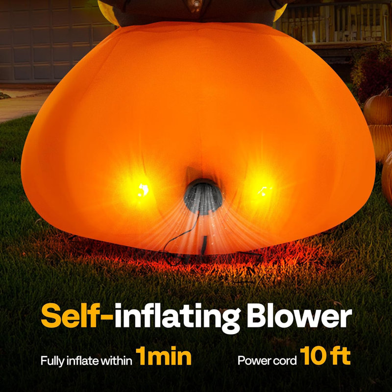 The Holiday Aisle® Dejah 6ft Inflatable Led Lighted Thanksgiving Turkey ...