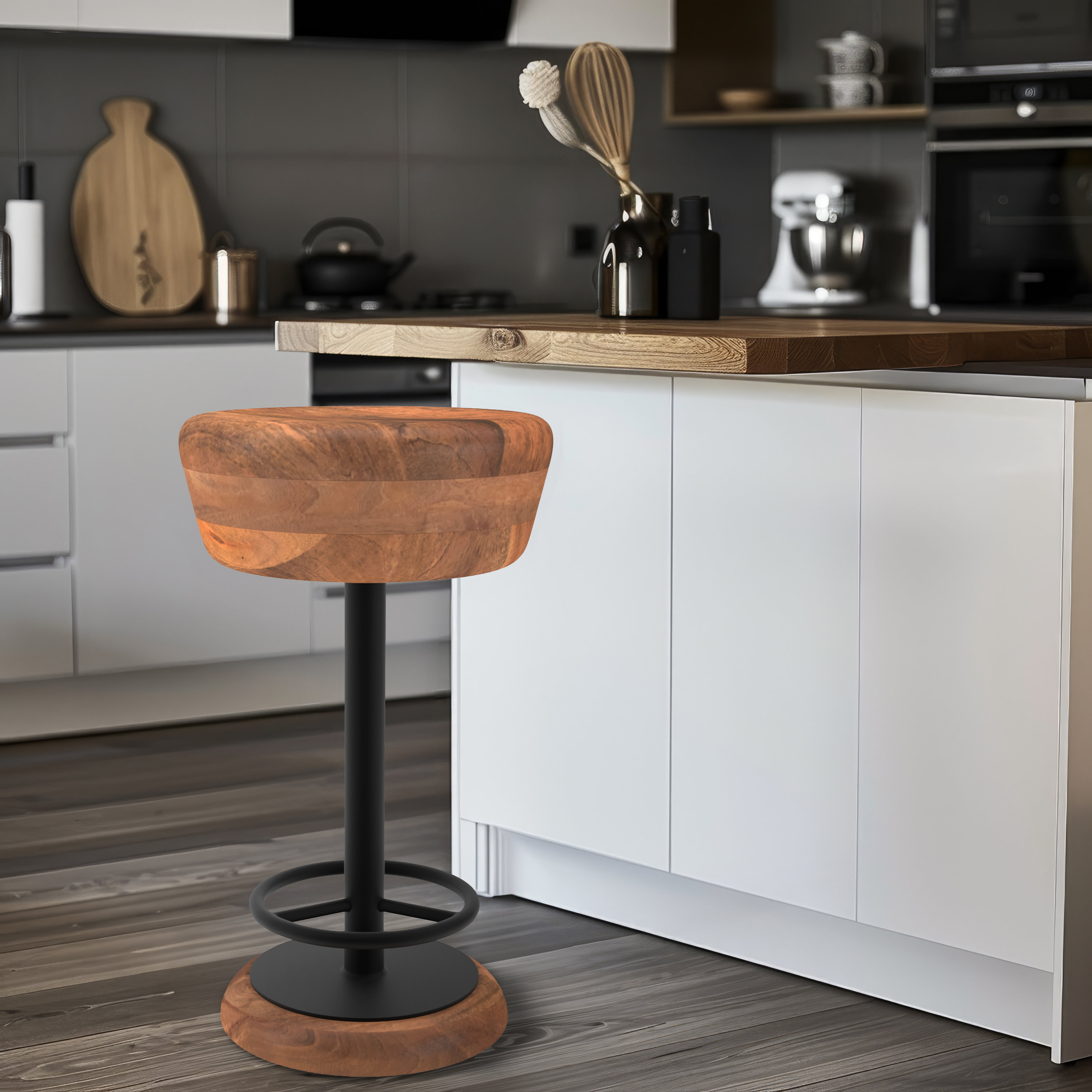 Williston Forge Rustic Charm Swivel Counter Bar Stool 24 Inch ...