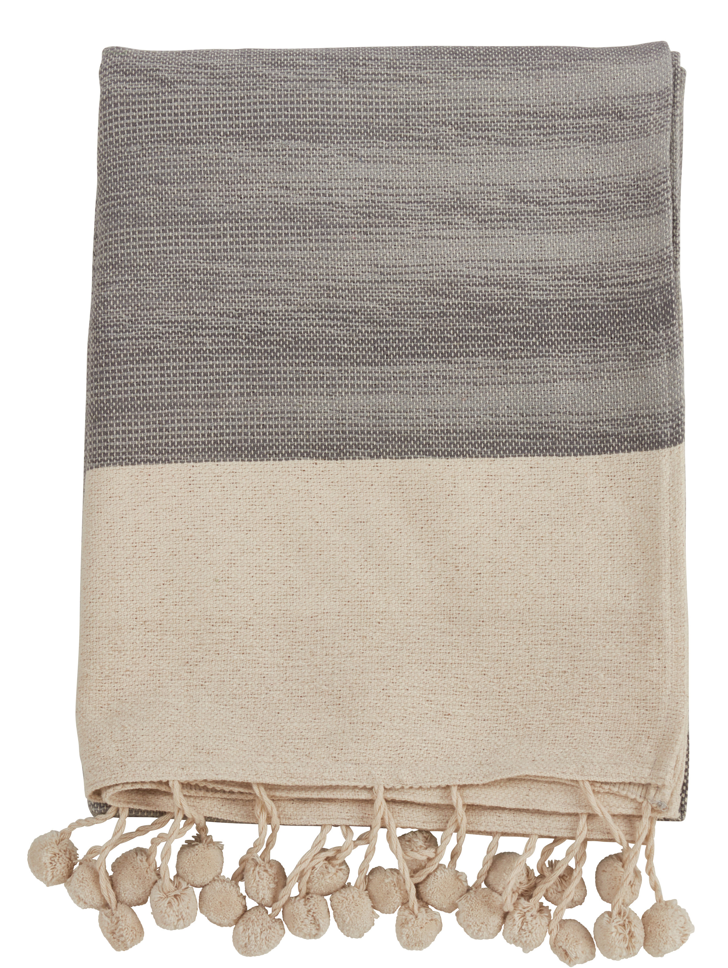 Saro Sevan Pom Cotton Throw - Wayfair Canada