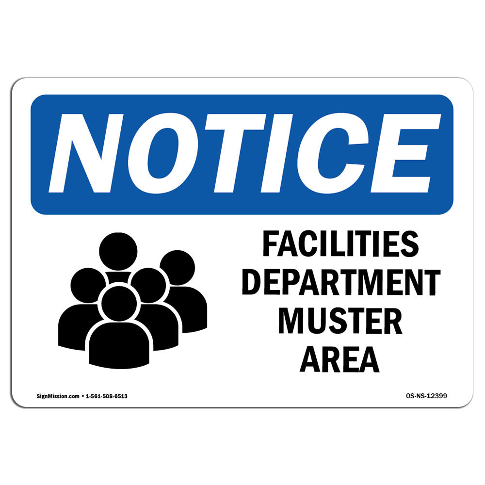 SignMission Facilities Department Muster Area Sign | Wayfair