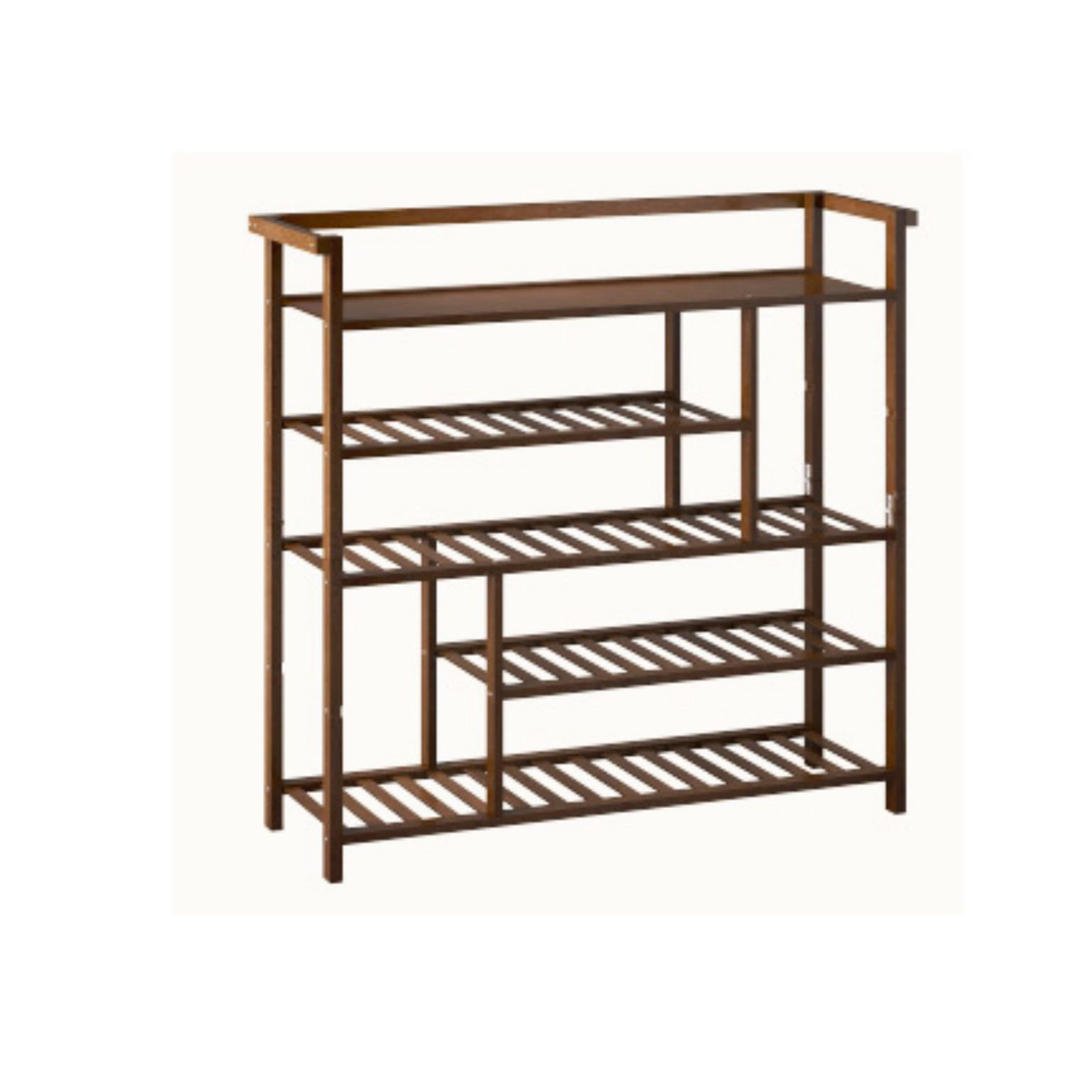 Corrigan Studio 5-Tier Bamboo Stackable Shoe Shelf Small Shoes Rack ...