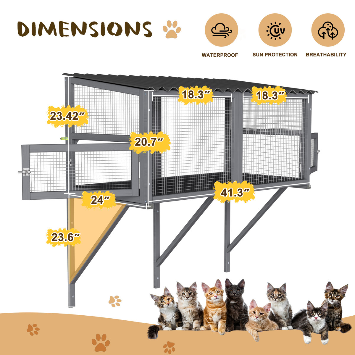 Archie & Oscar™ 2PCS Cat Catio,Cat Window Perch for Large Indoor Cats ...