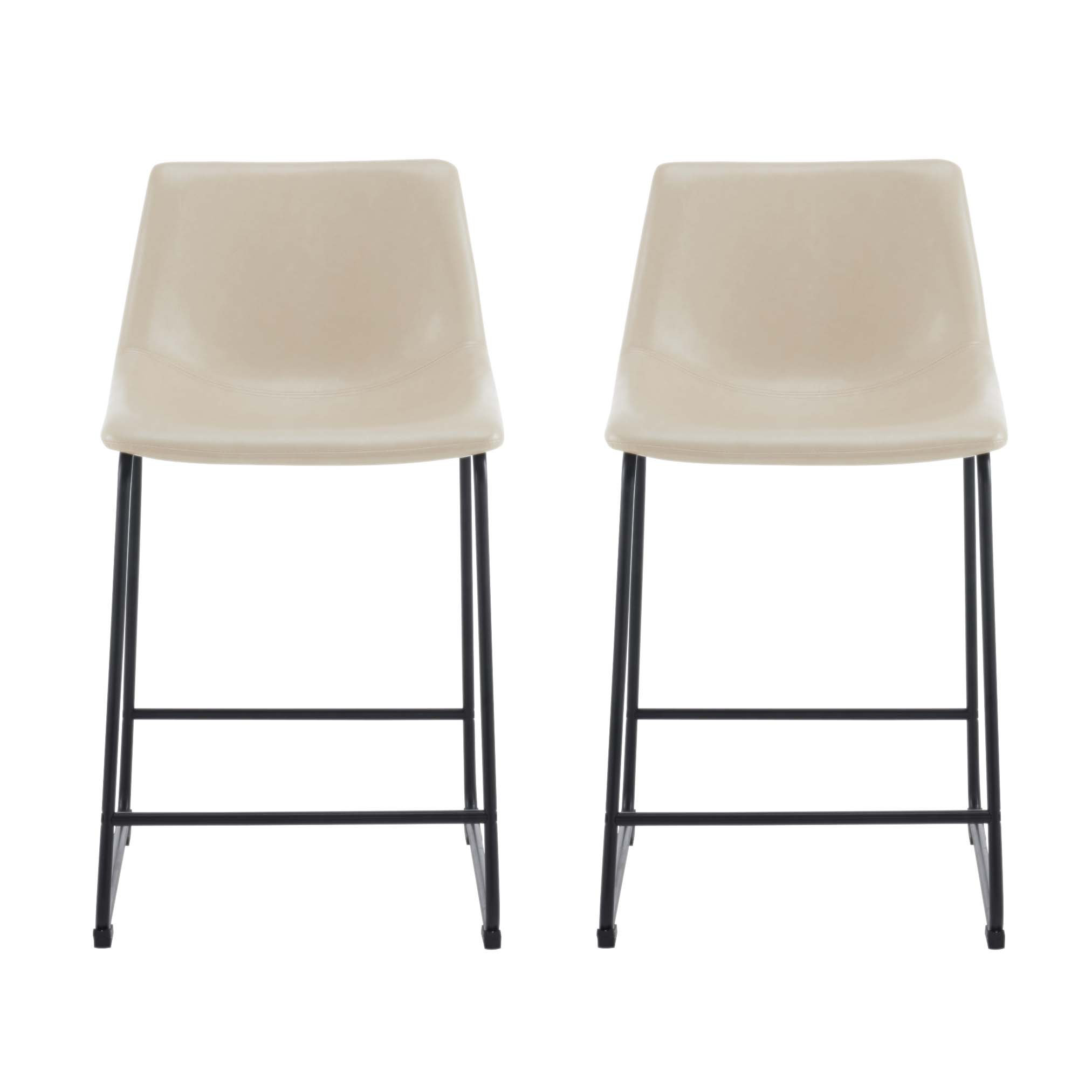 17 Stories Vintage Style 24-Inch Armless Industrial Faux Leather ...