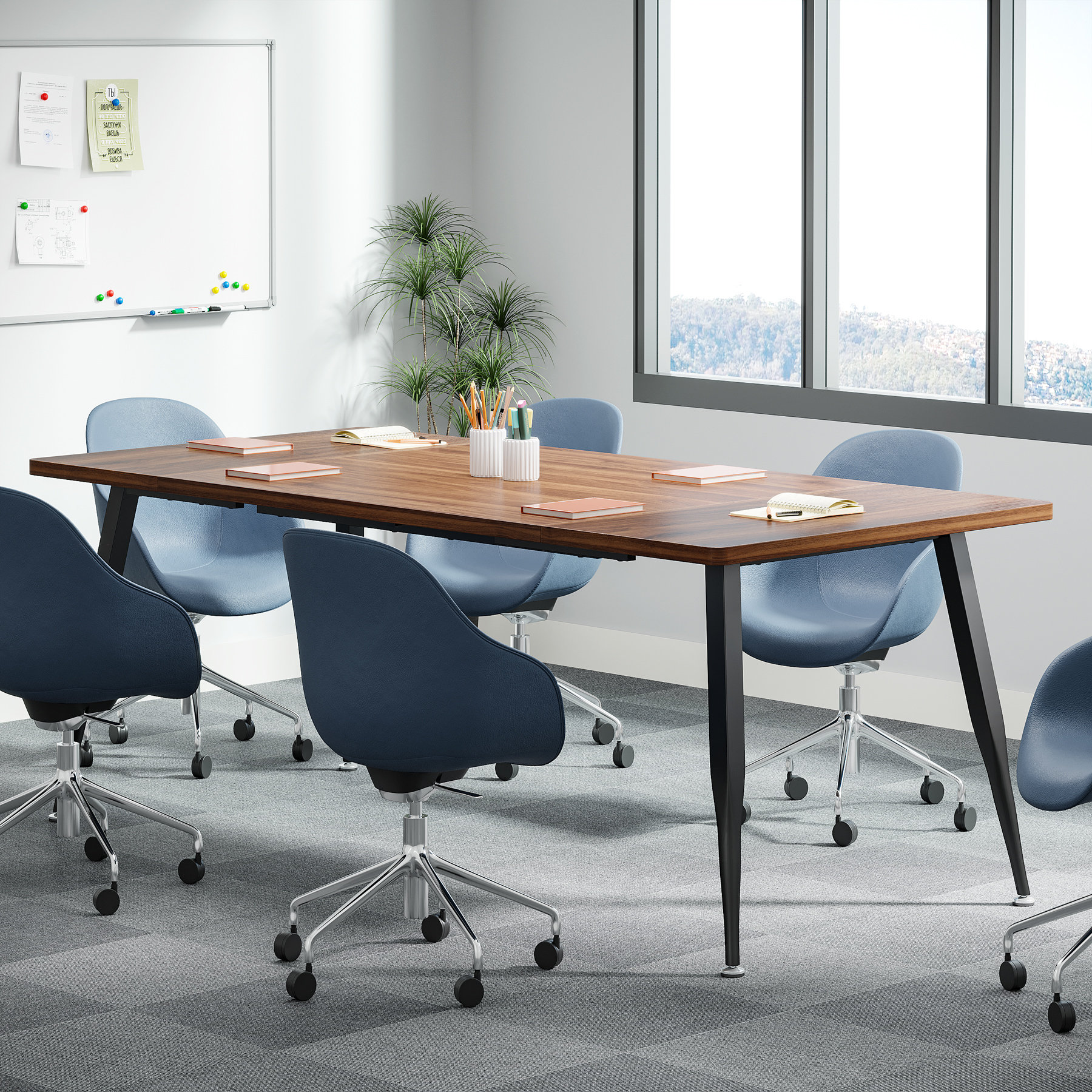 Wade Logan Borka Rectangular Conference Table & Reviews | Wayfair