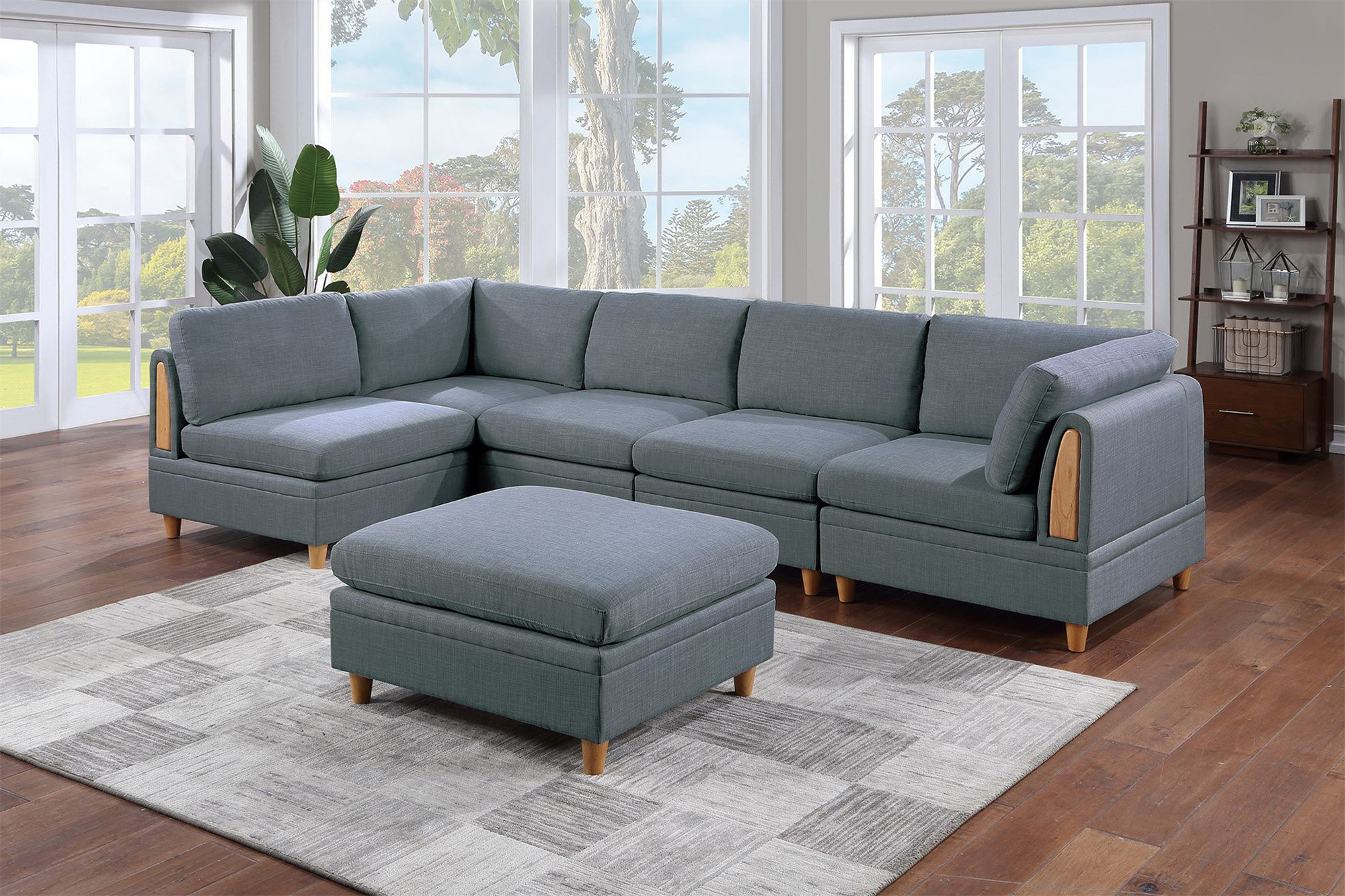 Latitude Run® 6Pc Modular Corner Sectional Set With 2X Wedges 3X ...
