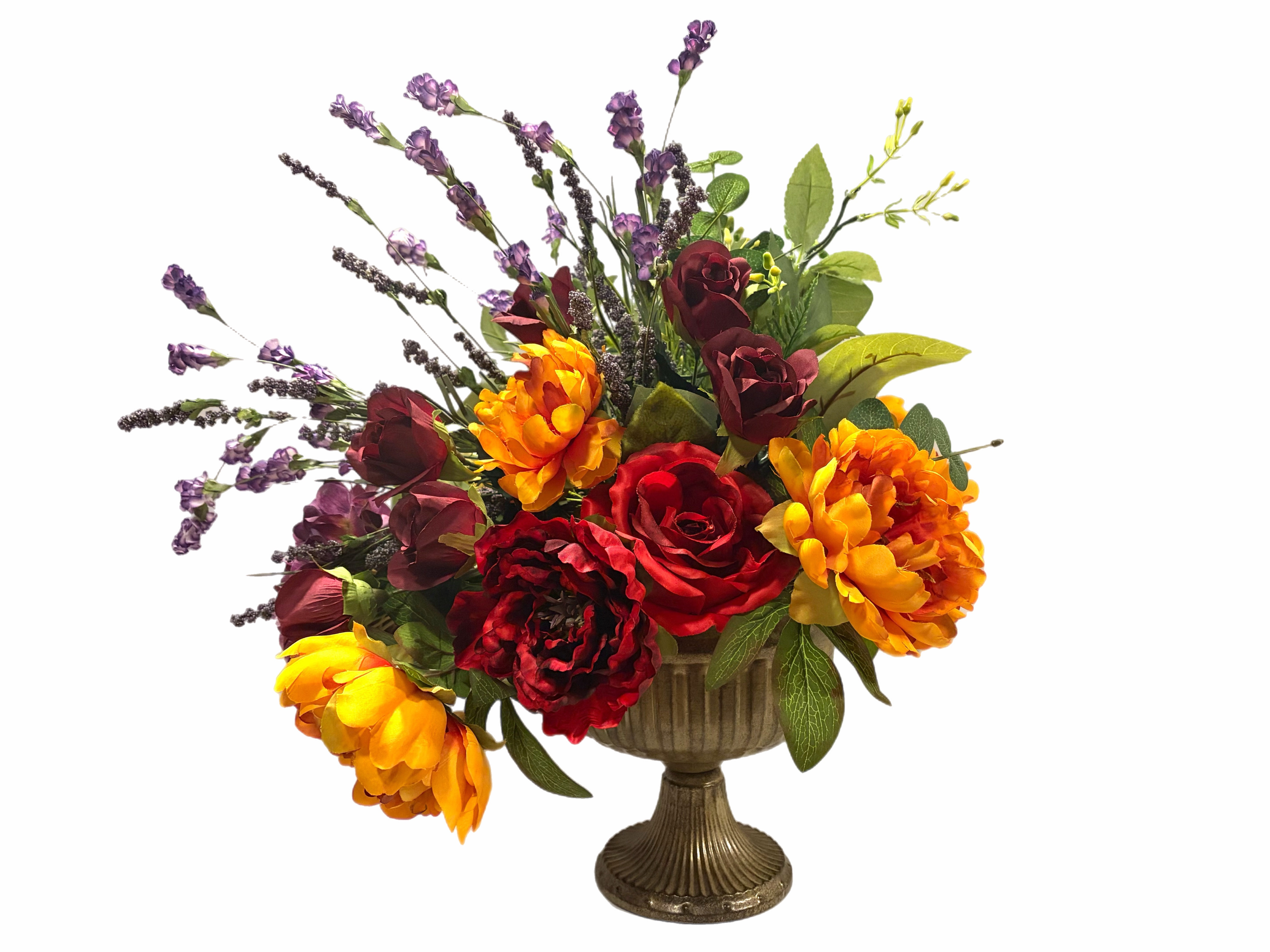 Bloomsbury Market All Season Floral Arrangement Centerpiece Brass ...