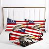 TORCLY Red And White Eagle USA American Flag Comforter Set Twin Size ...
