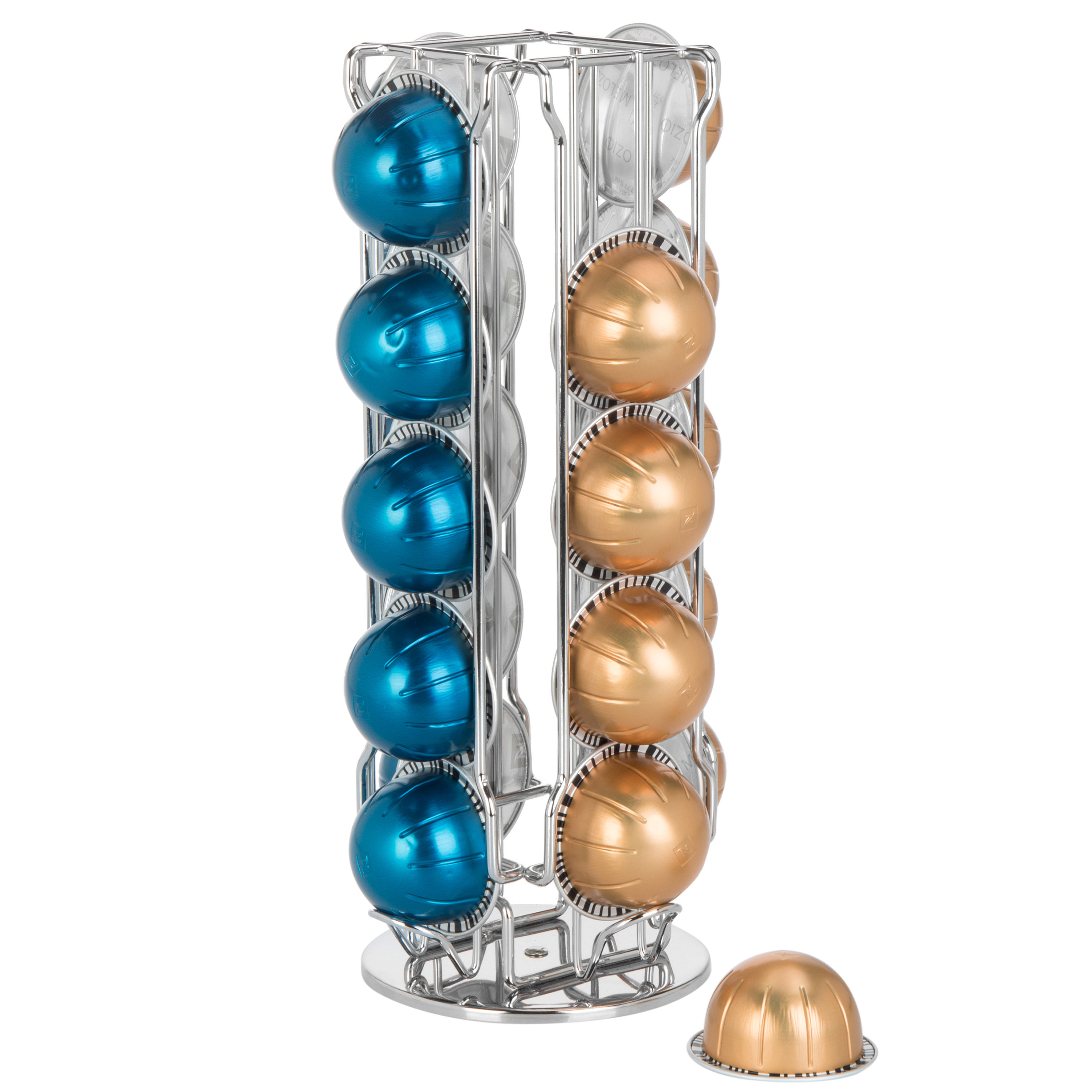 MyGift 20-Pod Chrome-Plated Coffee Pod Dispenser & Reviews | Wayfair