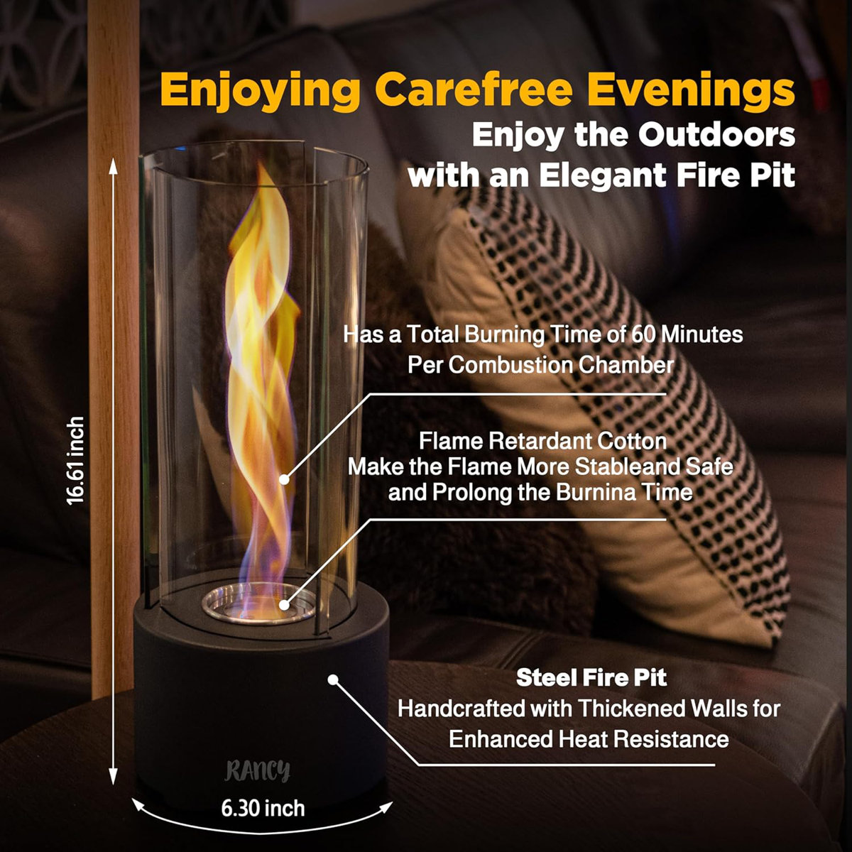 CG INTERNATIONAL TRADING Tornado Tabletop Firepit – Tornado Flame ...