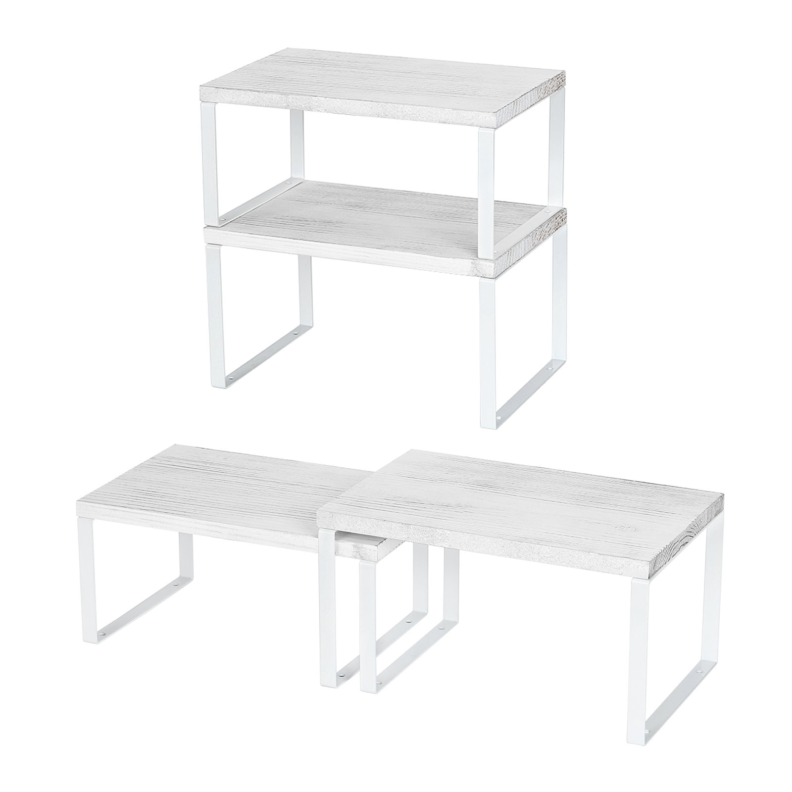 Hokku Designs Stackable Kitchen Cabinet Organizer, Set Of 4 | Wayfair