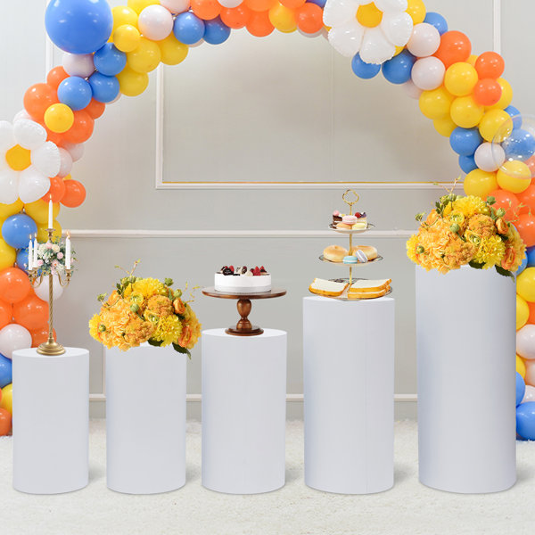 JOYDING 5Pcs Recyclable Wedding Cylinder Columns Durable Flower Stand ...