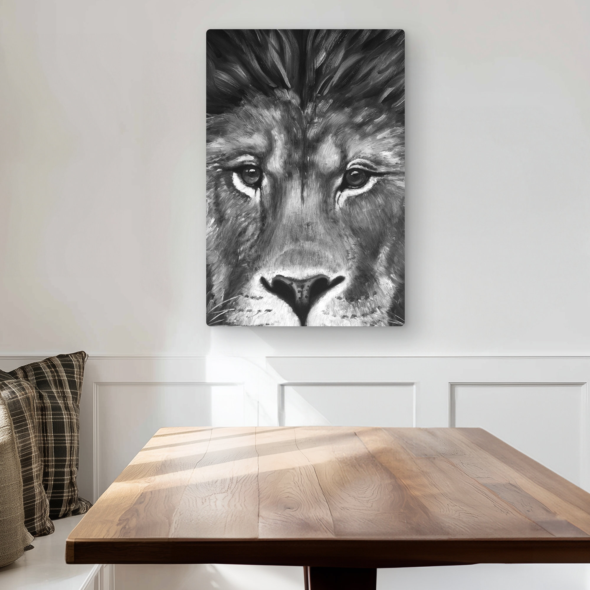 Begin Edition International Inc. Lion Portrait - Feline Metal Print for ...