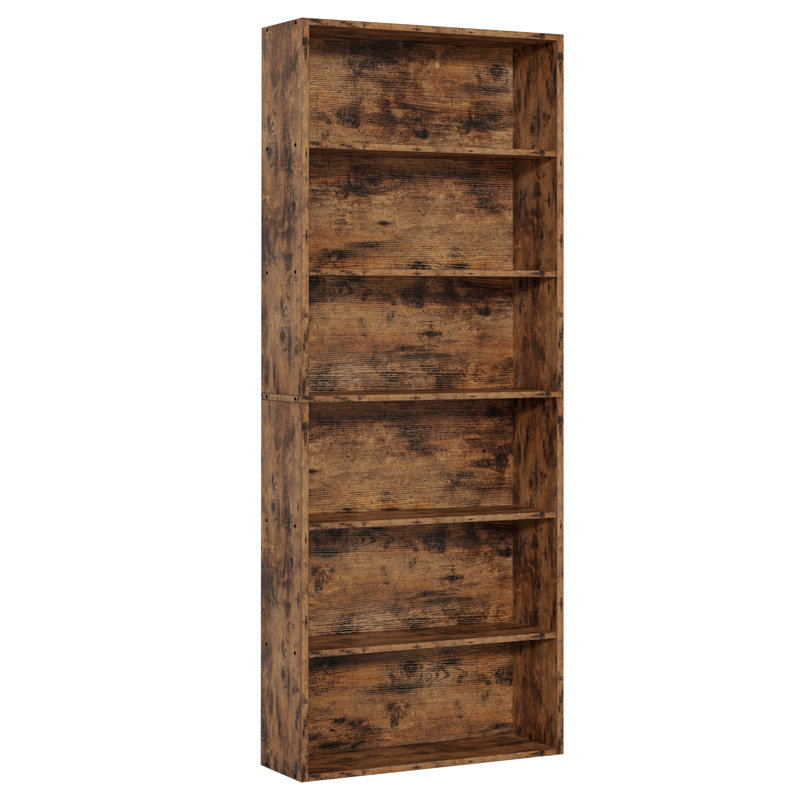 17 Stories 70.8" H x 23.8" W Standard Bookcase 6 Tiers Tall with ...