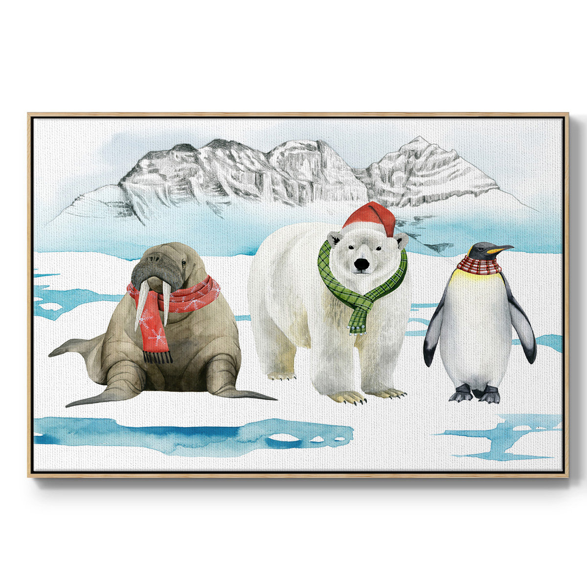 Wexford Home Arctic Animal Collection A Framed On Canvas Print | Wayfair