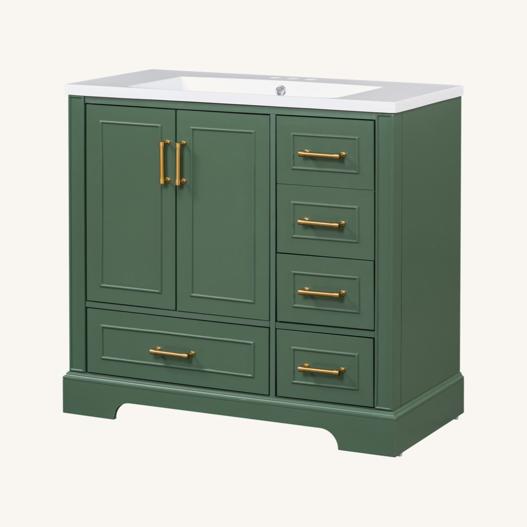Lark Manor 36-Inch Traditional Bathroom Vanity With Sink Combo Set ...
