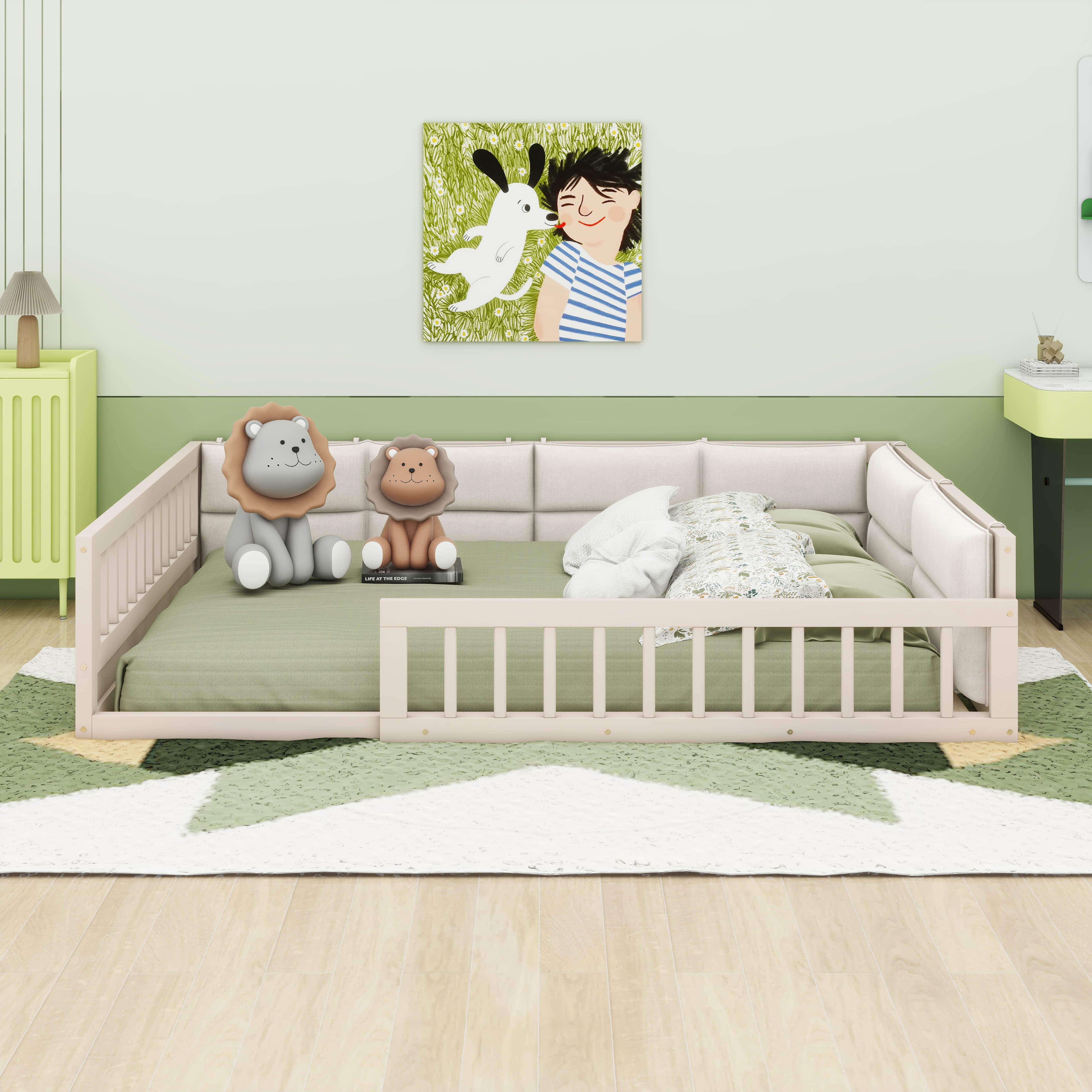 Lark Manor™ A Fully Upholstered Wood Platform Bed In Full Size ...