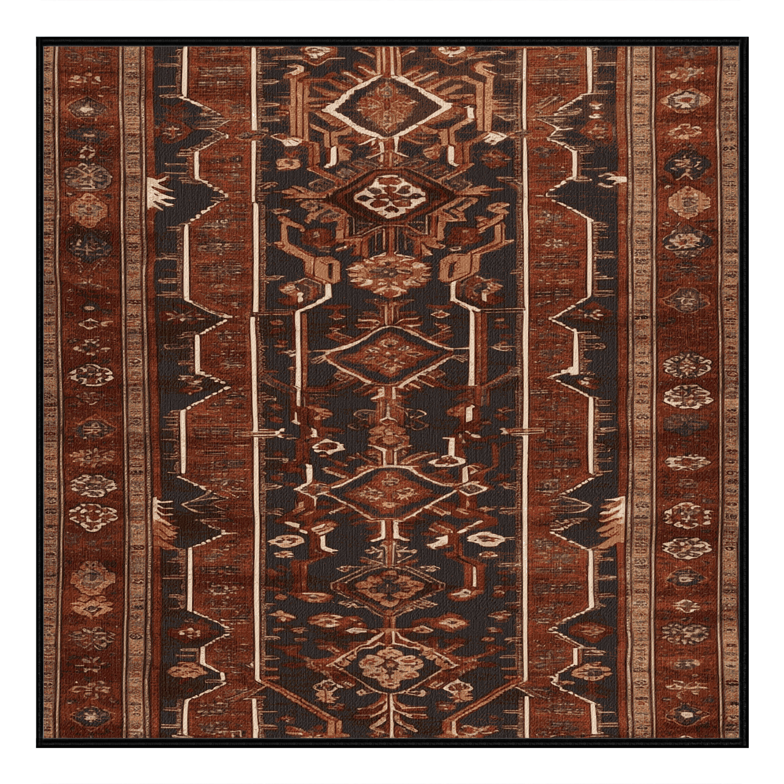 Wildon Home® Machine Washable Turkish Brown Area Rug | Wayfair