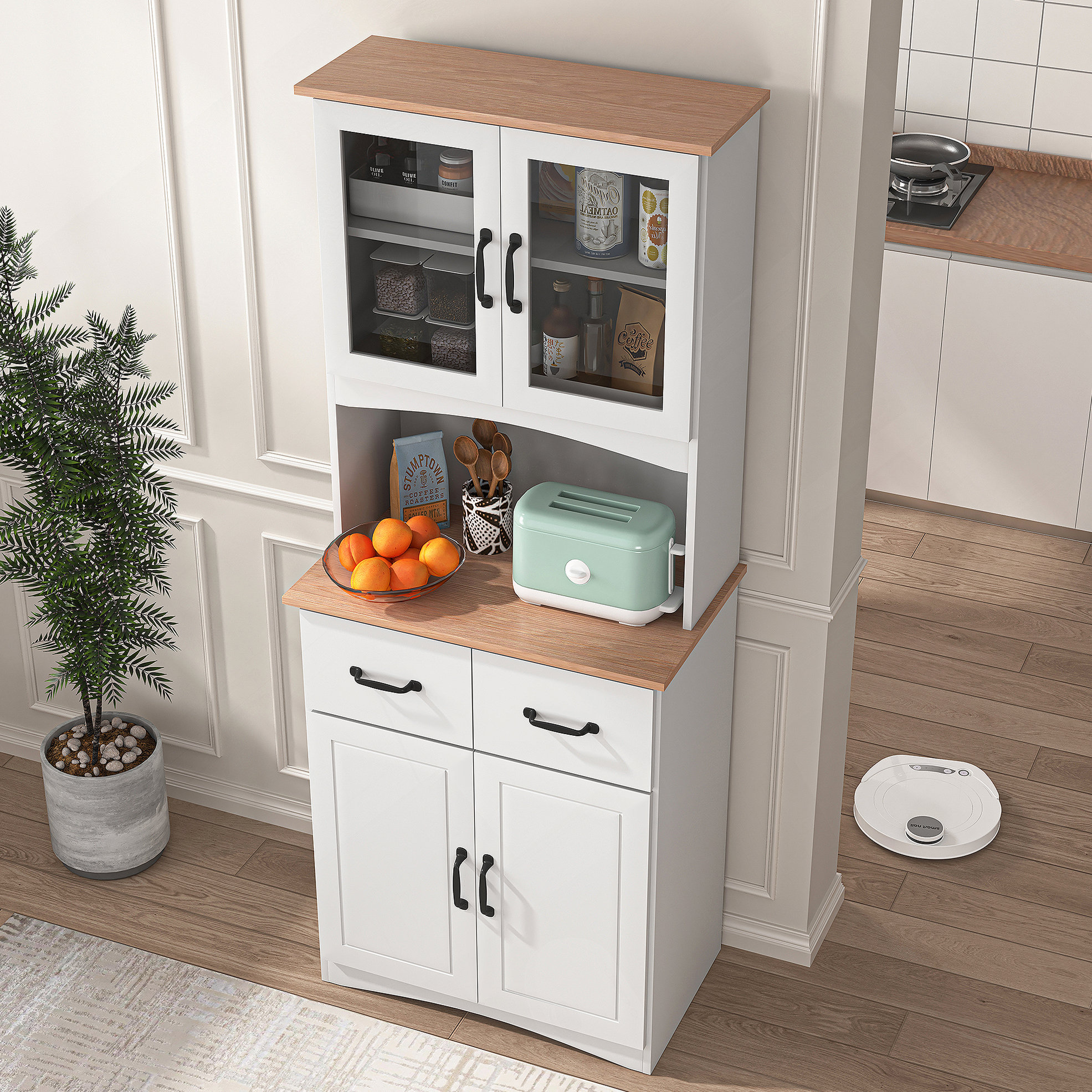 Latitude Run® Versatile Multi-Tier Storage Cabinet with Adjustable ...