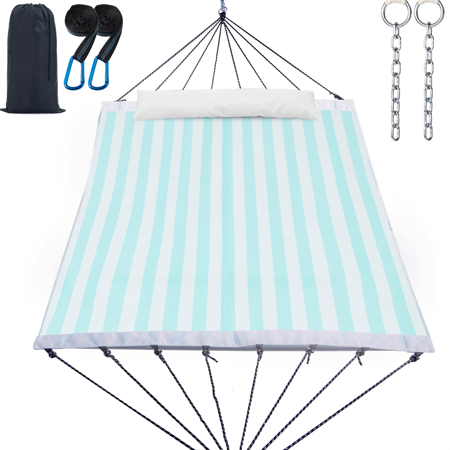 Arlmont & Co. 14ft Two-Person Outdoor Hammock, Portable Camping Hammock ...