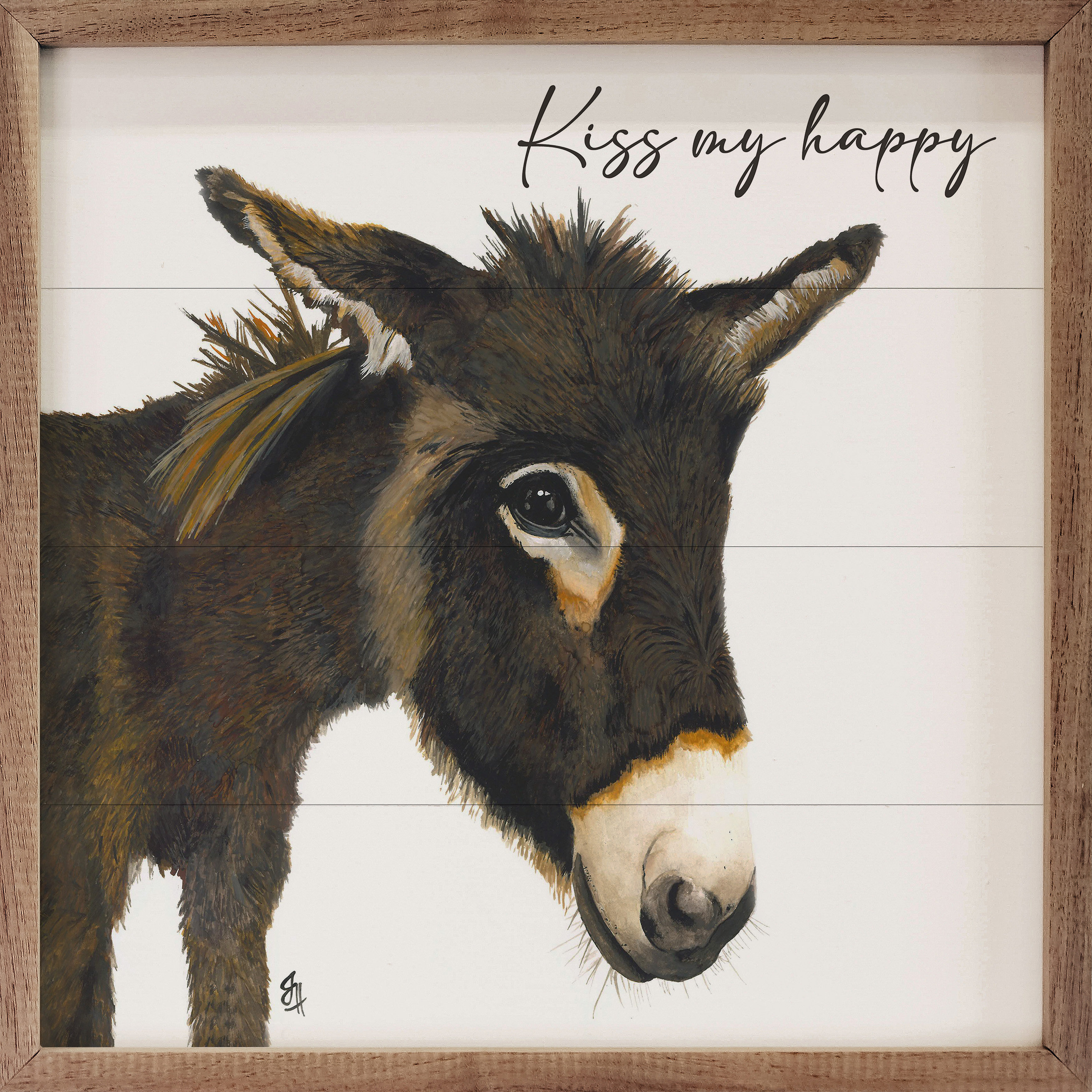 August Grove Kiss My Happy Square By Jodi Hatfield - Wayfair Canada
