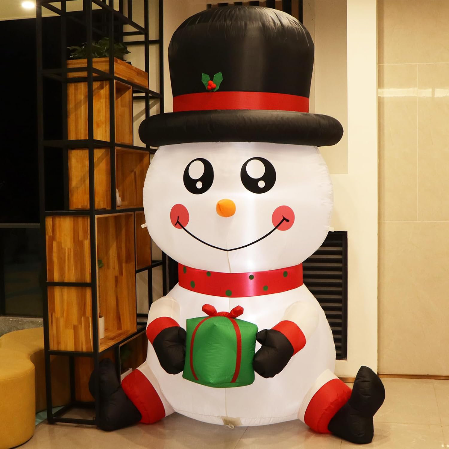 The Holiday Aisle® Christmas Giant Inflatable LED Light Large Snowman ...