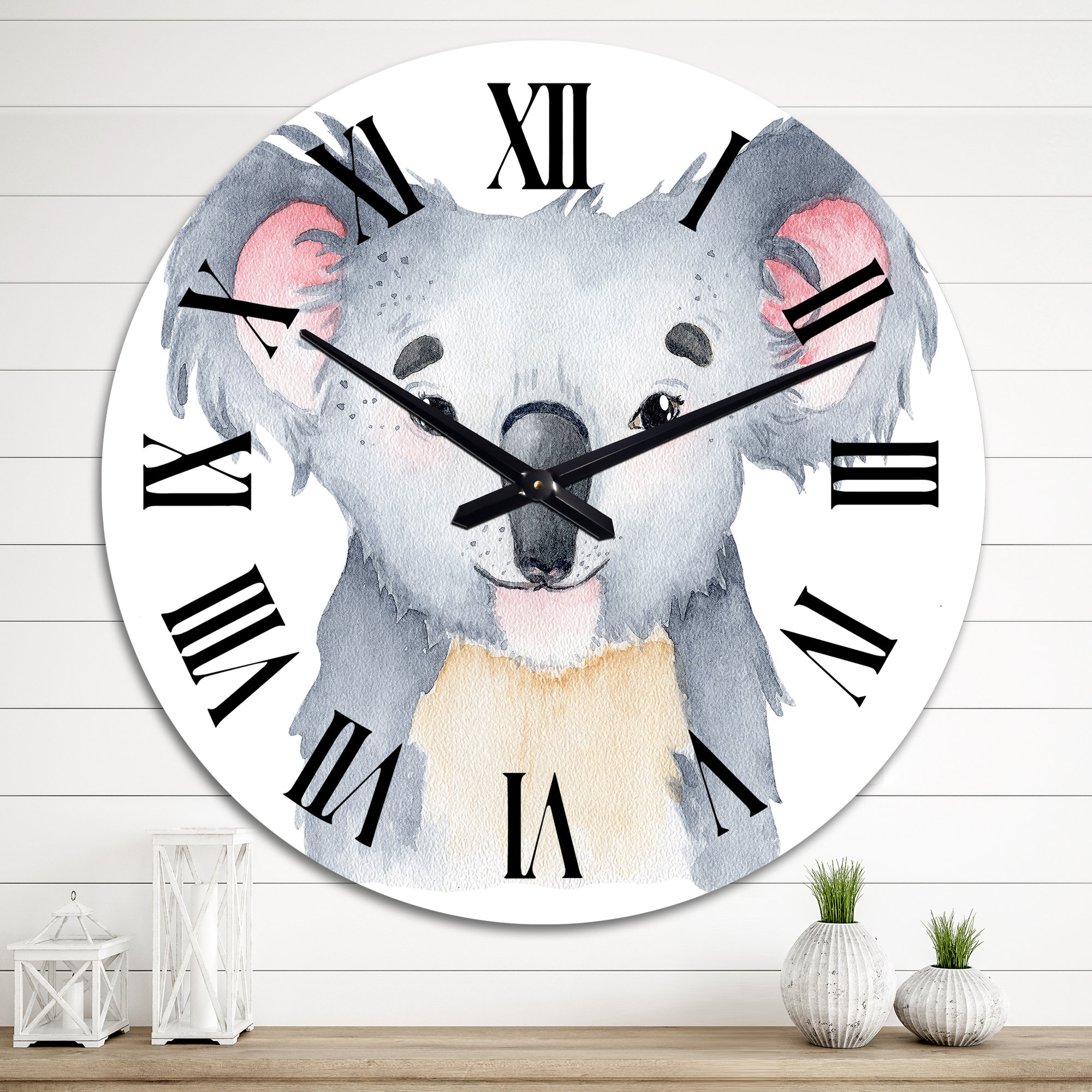 East Urban Home Portrait Of Cute Koala Bear - Traditional Wall Clock ...