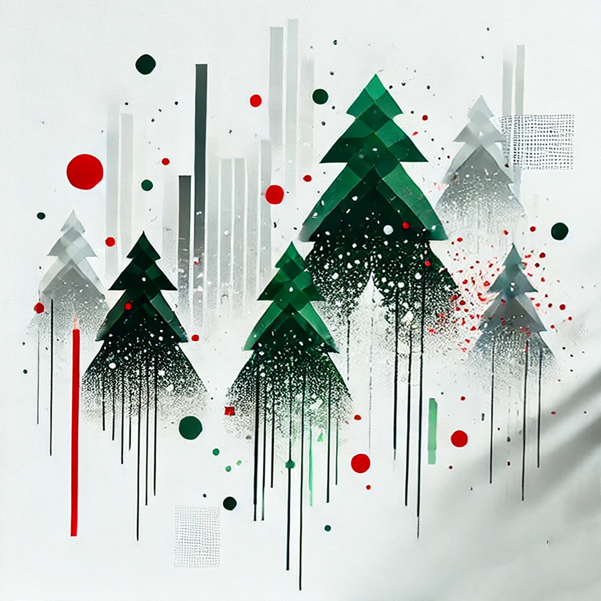 Wrought Studio™ Modern Evergreen Elegance: Abstract Holiday Tree ...