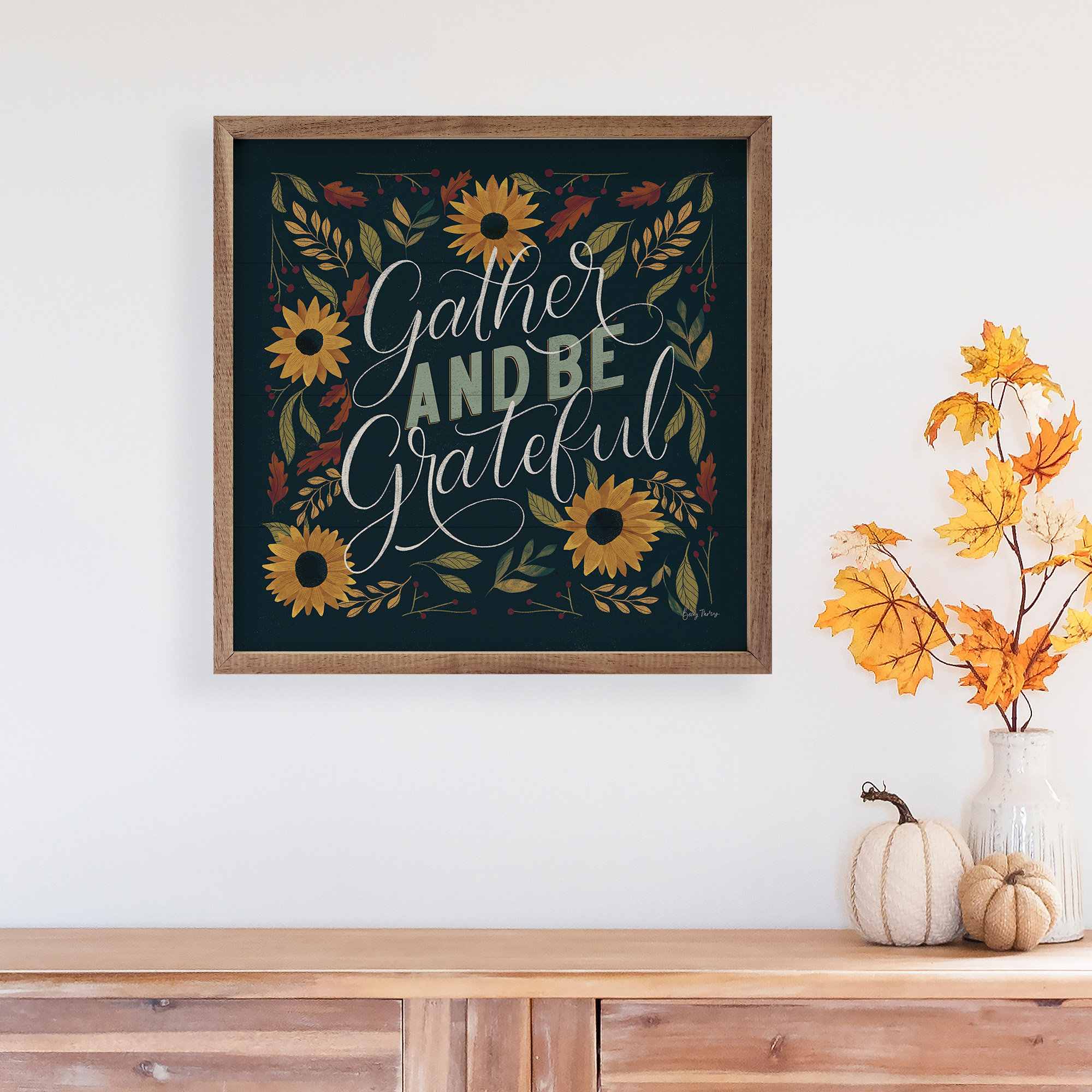 Winston Porter Autumn Sayings I Sunflowers Gather By Becky Thorns ...