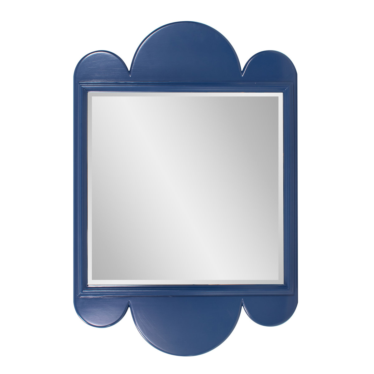 Ebern Designs Scalloped Lacquered Mirror | Wayfair