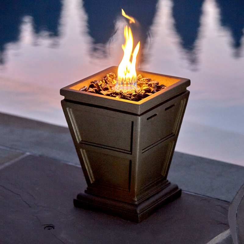 Endless Summer, 15" x 11" Slate Finish Outdoor LP Gas Fire Column ...