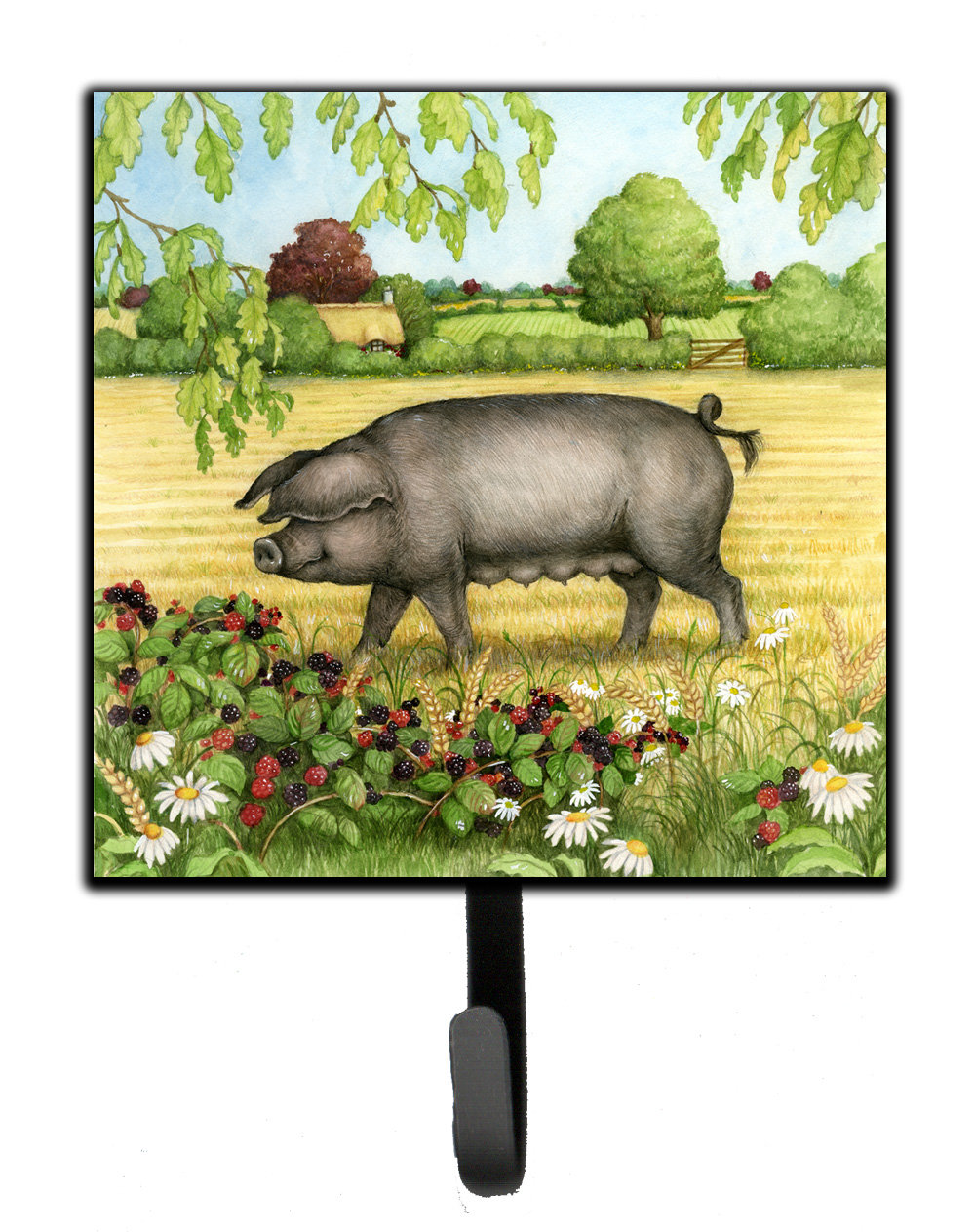August Grove® Amedea Pigs Bramble in Berries Wall Key Organizer with ...