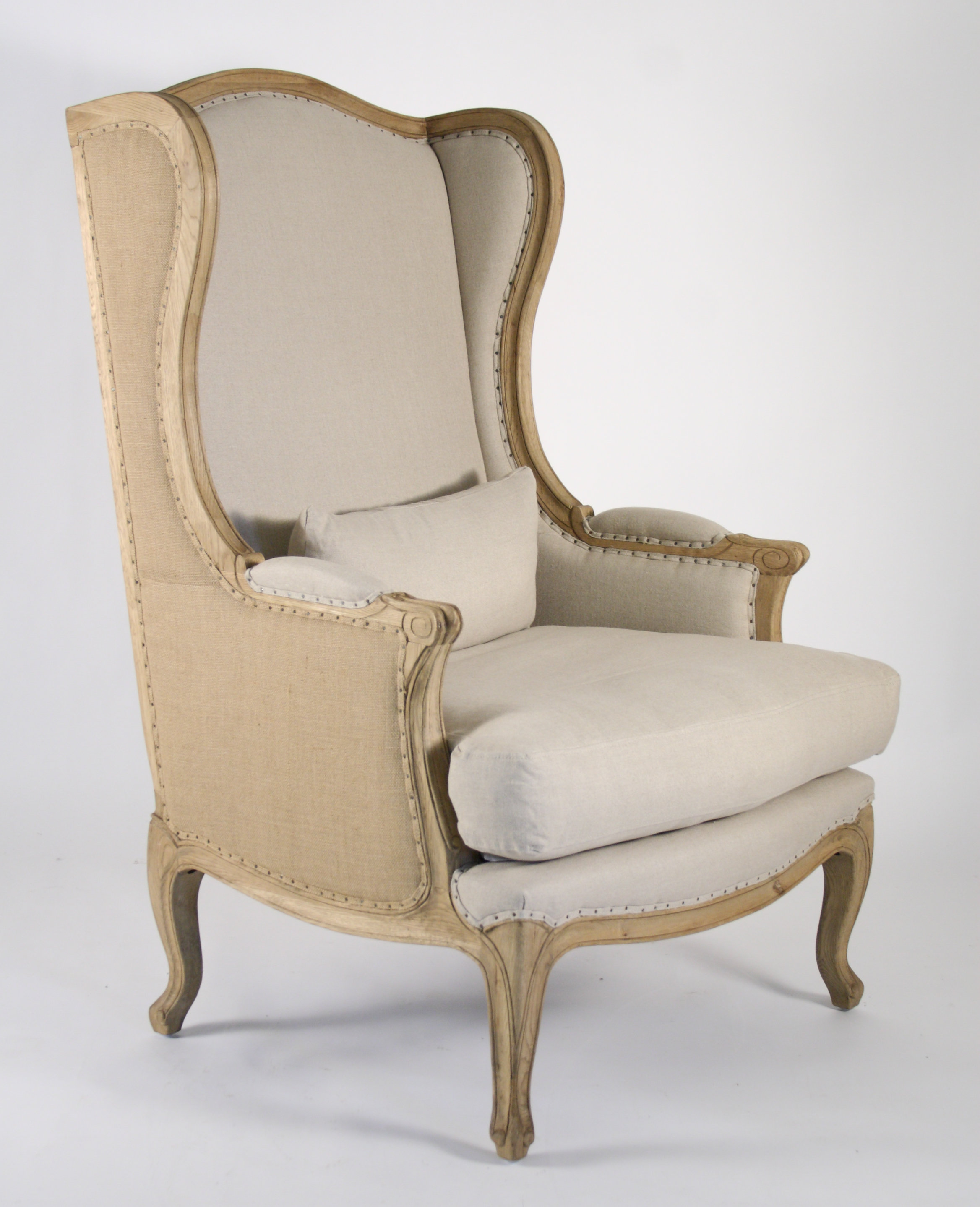 Zentique 33" Wide Linen Wingback Chair & Reviews | Wayfair