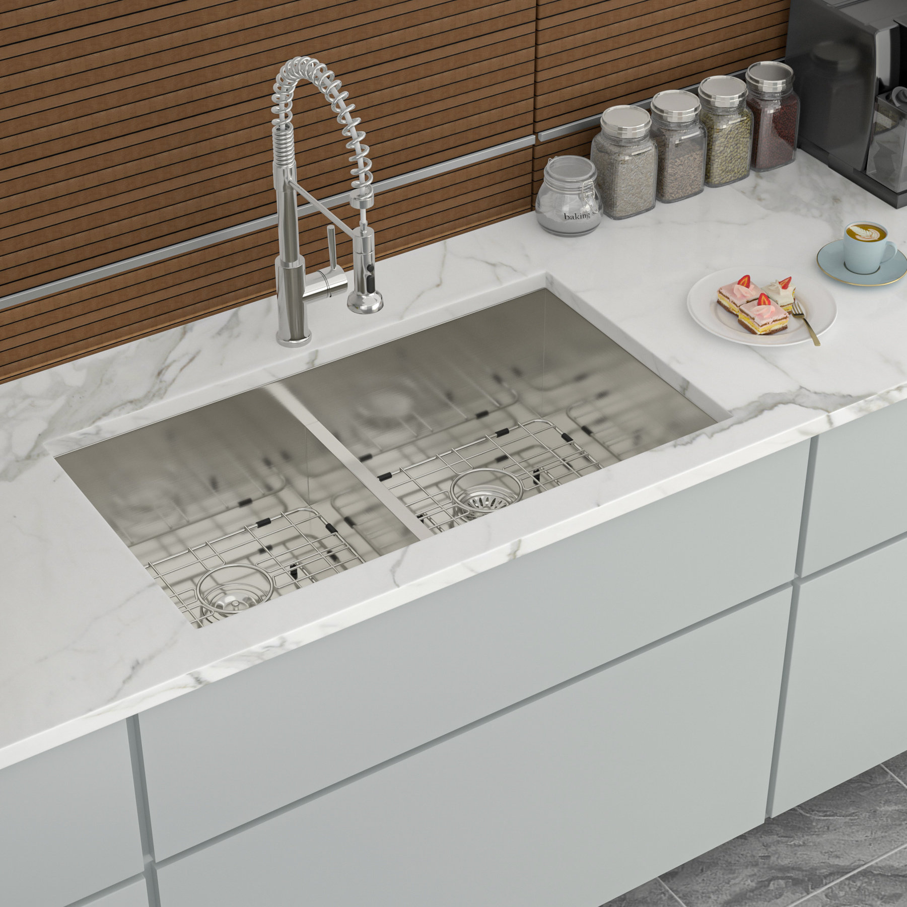 Kivaritio 33"X19" Double Bowl Stainless Steel Sink, Undermount ...