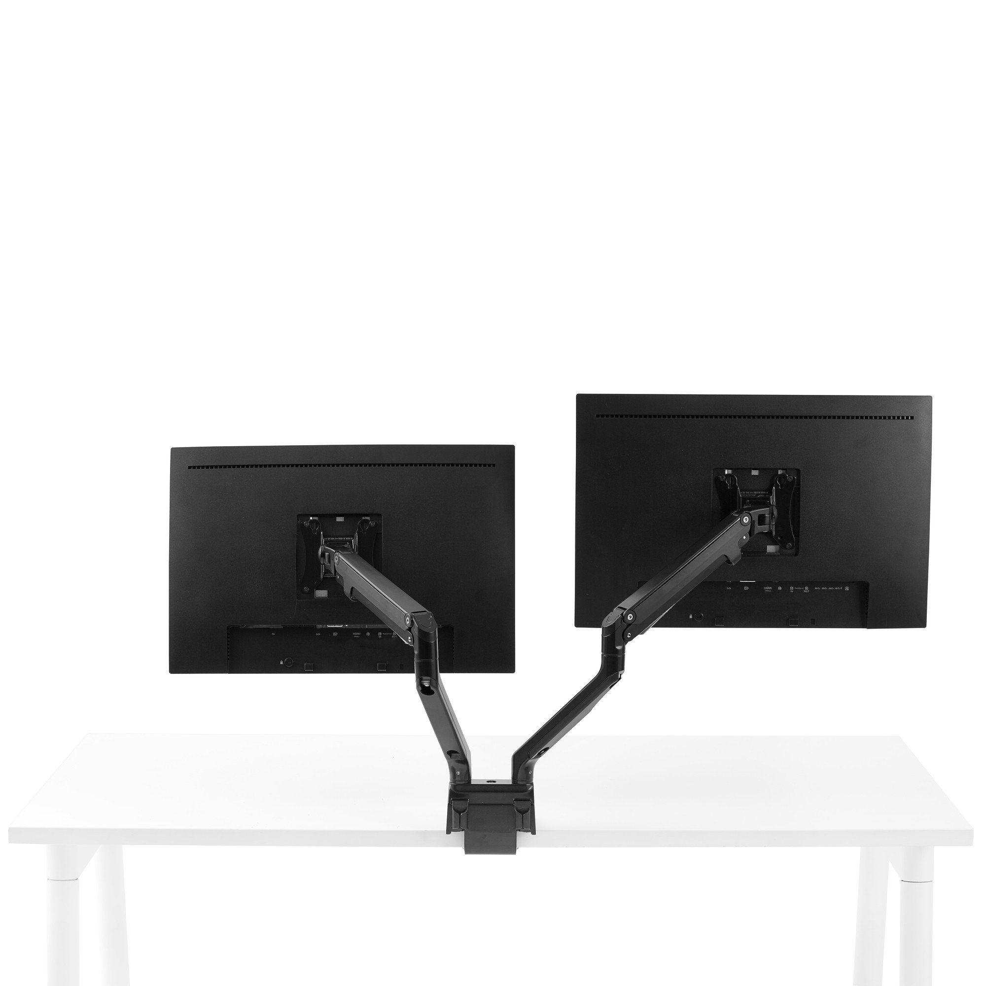 Poppin Swing Double Monitor Arm, Black | Wayfair
