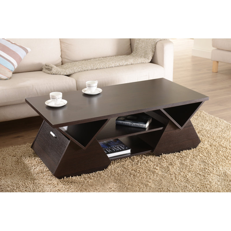 Hokku Designs Trestle Coffee Table with Storage & Reviews | Wayfair