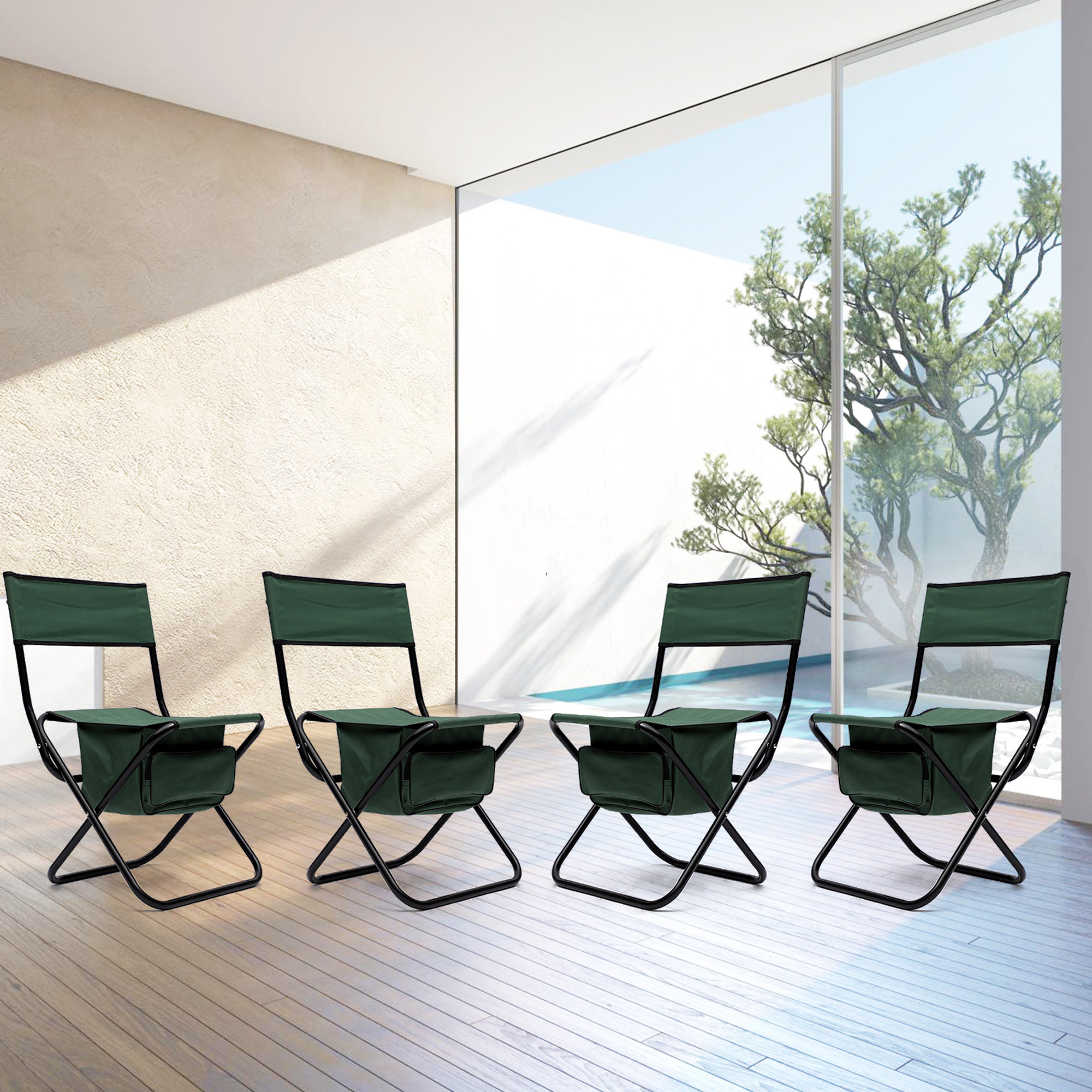 Latitude Run® Kyroe Oxford Cloth Folding Chair Set | Wayfair