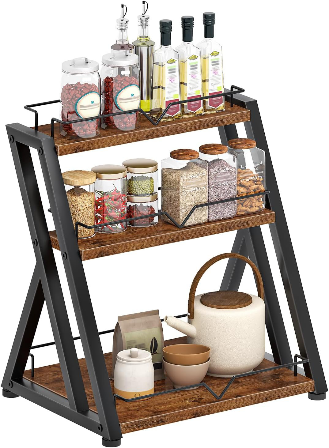 17 Stories 3-Tier Kitchen Countertop Shelf | Wayfair
