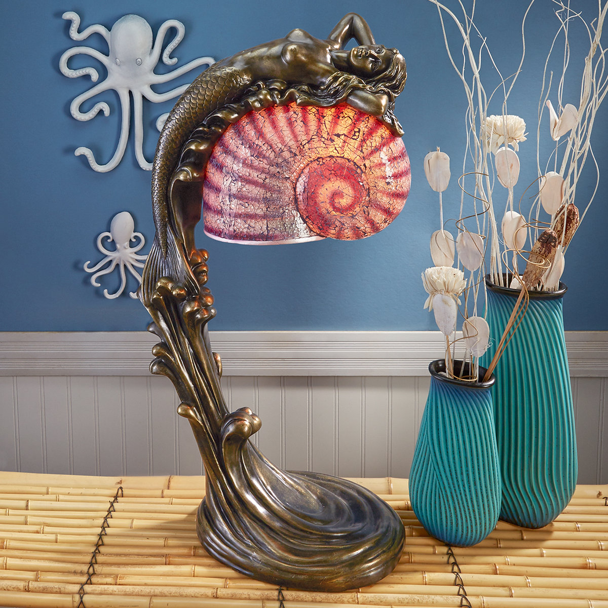 Design Toscano Siren of the Sea Mermaid Novelty Lamp & Reviews ...