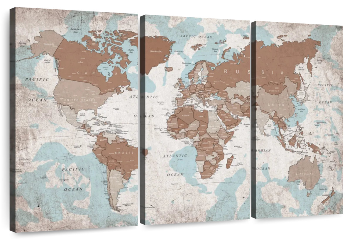 Trinx Keiri Geographic World Map VI | Wayfair
