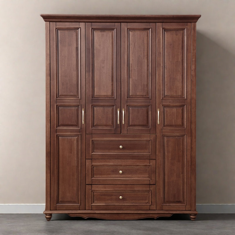 Parttlion Simple Brown Wardrobe | Wayfair