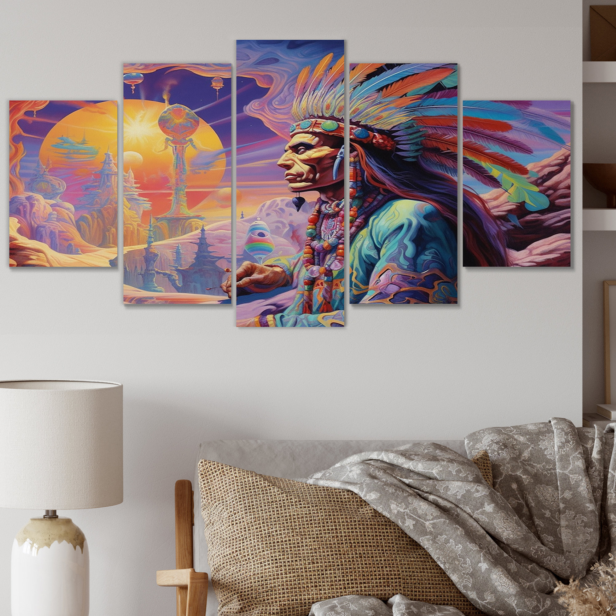 Design Art Native Shaman Ancient Wisdom - Folk Religion Wall Decor - 5 ...