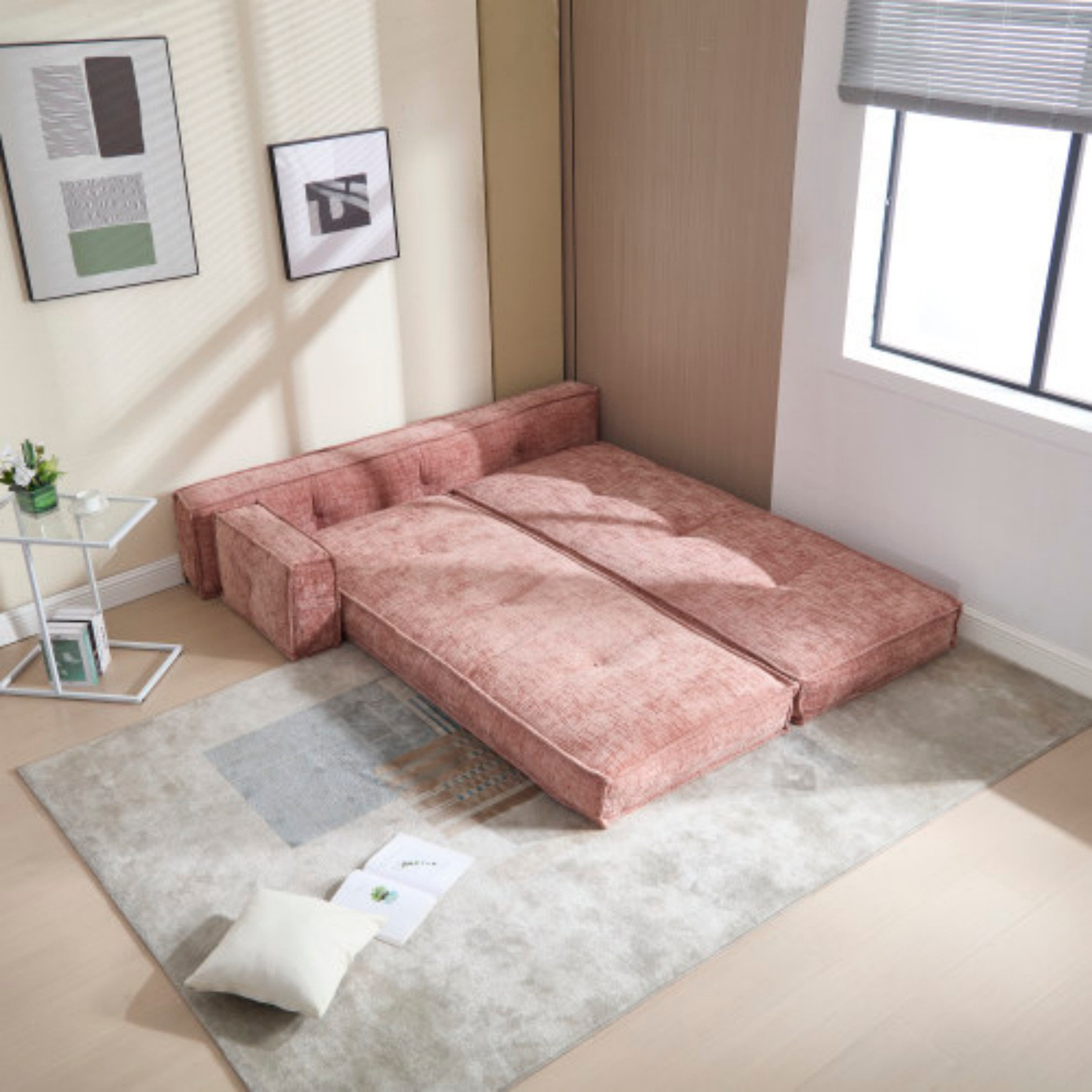 George Oliver Modern chenille sofa, freely combinable, sofa bed | Wayfair