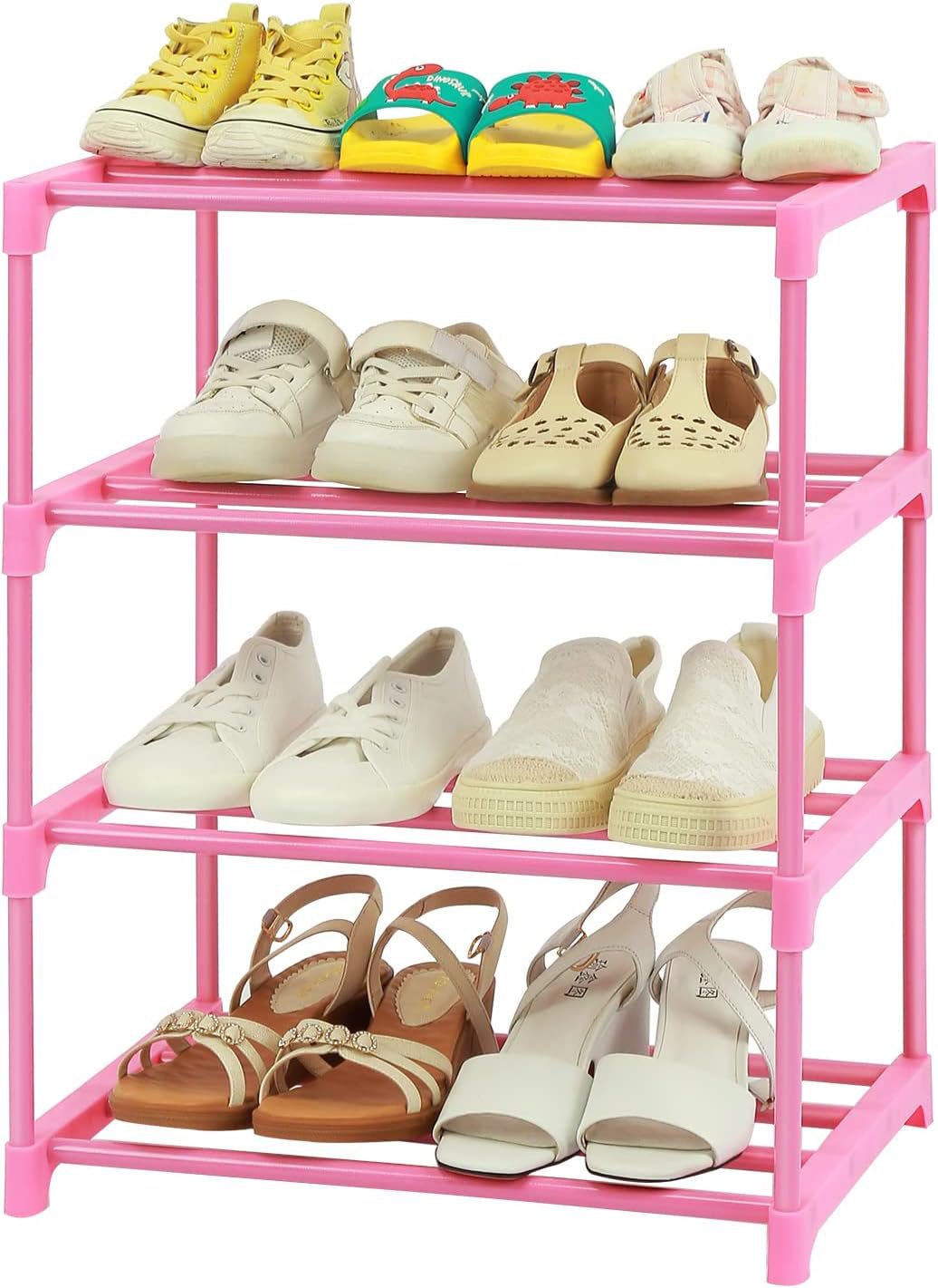 Latitude Run® 4-Tier Free Standing Shoe Racks For 6-8 Pairs Shoe ...