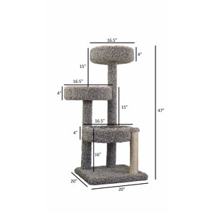 New Cat Condos 47" Cat Tree "& Reviews" | Wayfair
