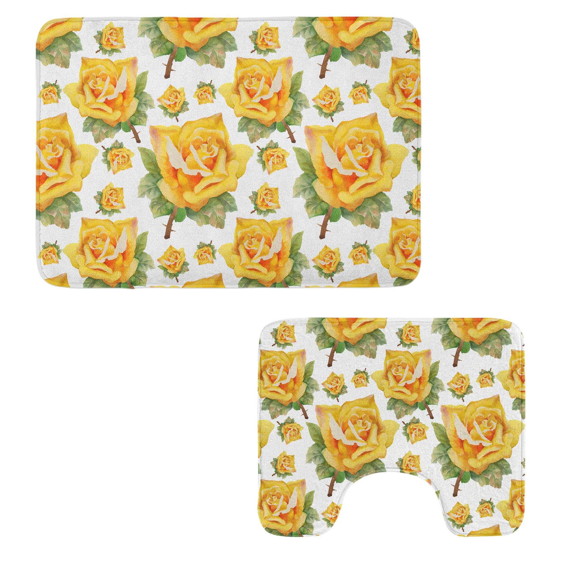 Ophelia & Co. Rose Bathroom Rug Set 2 Pieces Rectangle & Contour Mats ...