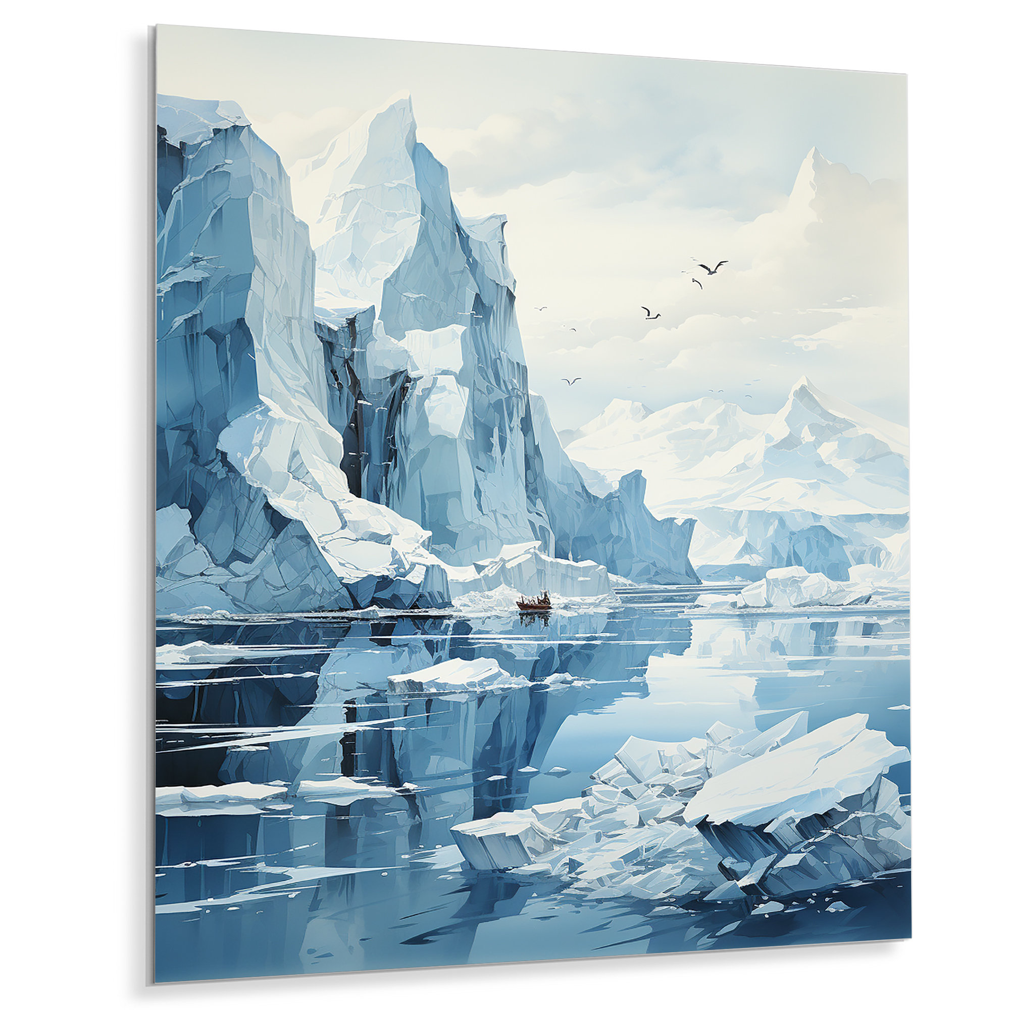 Bungalow Rose Blue Iceberg Arctic Majesty - Nautical & Beach Metal Wall ...