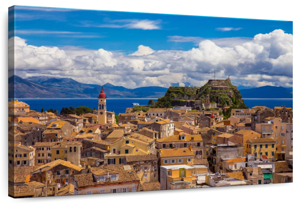 Ebern Designs Kavia Corfu Cityscape | Wayfair