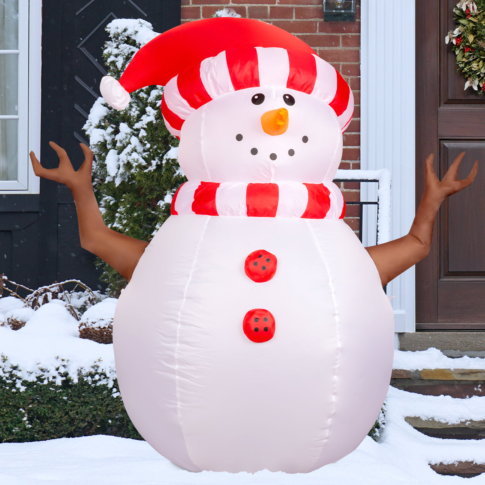 GOOSH Christmas Inflatable Snowman with Christmas Hat & Reviews ...