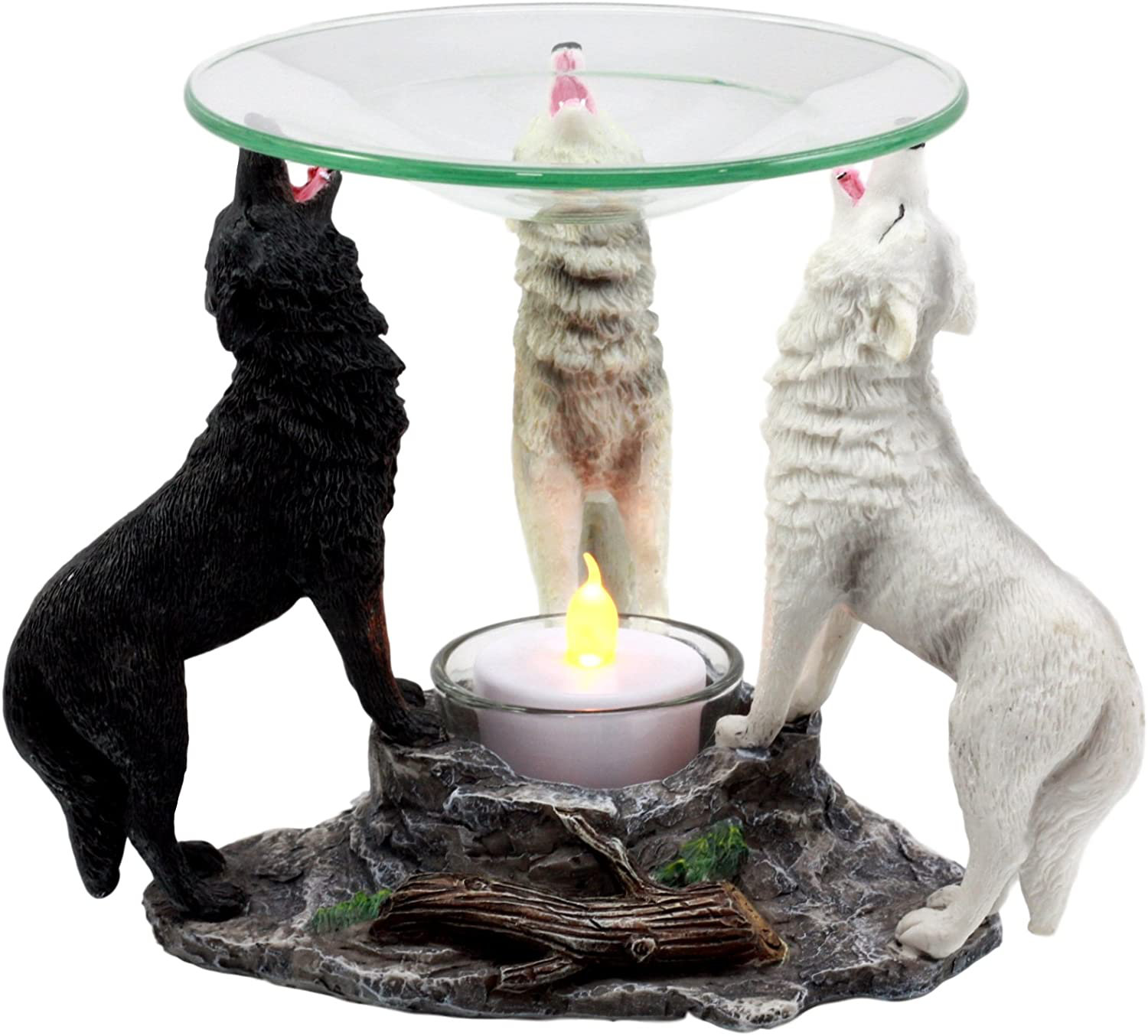 Millwood Pines Ebros Moonlight Colourful White Black Grey Three Howling ...